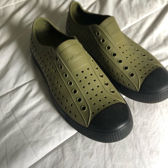 Native | Shoes | Olive Green Native Shoes | Poshmark